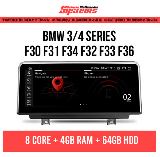 BMW 3 Series 4 Series | F30 F31 F34 F32 F33 F36 | Android Screen | NBT ...
