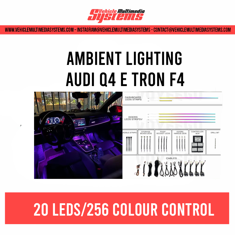 Audi Q4 | F4 | OEM Style Ambient Lighting Kit– Vehicle Multimedia Systems