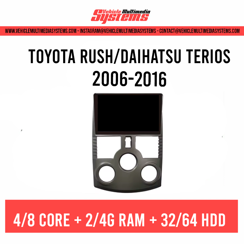Toyota Rush/Daihatsu Terios | 2006-2016 | Android Screen– Vehicle ...