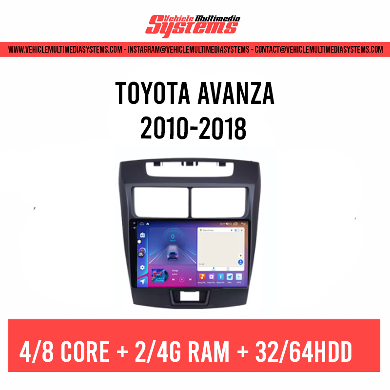 Toyota Avanza RHD | 2010-2018 | Android Screen– Vehicle Multimedia Systems