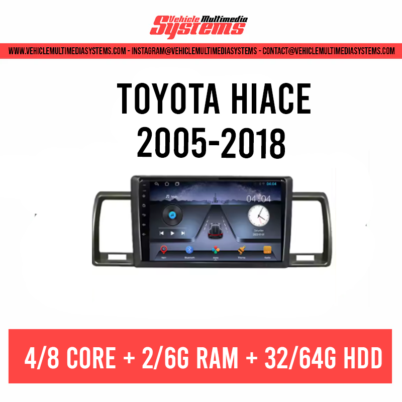 Toyota HiAce | 2005-2018 | Android Screen– Vehicle Multimedia Systems