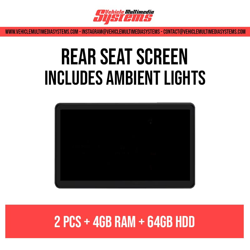 Android Headrest Screen | Ambient Lights | Rear Seat Entertainment ...