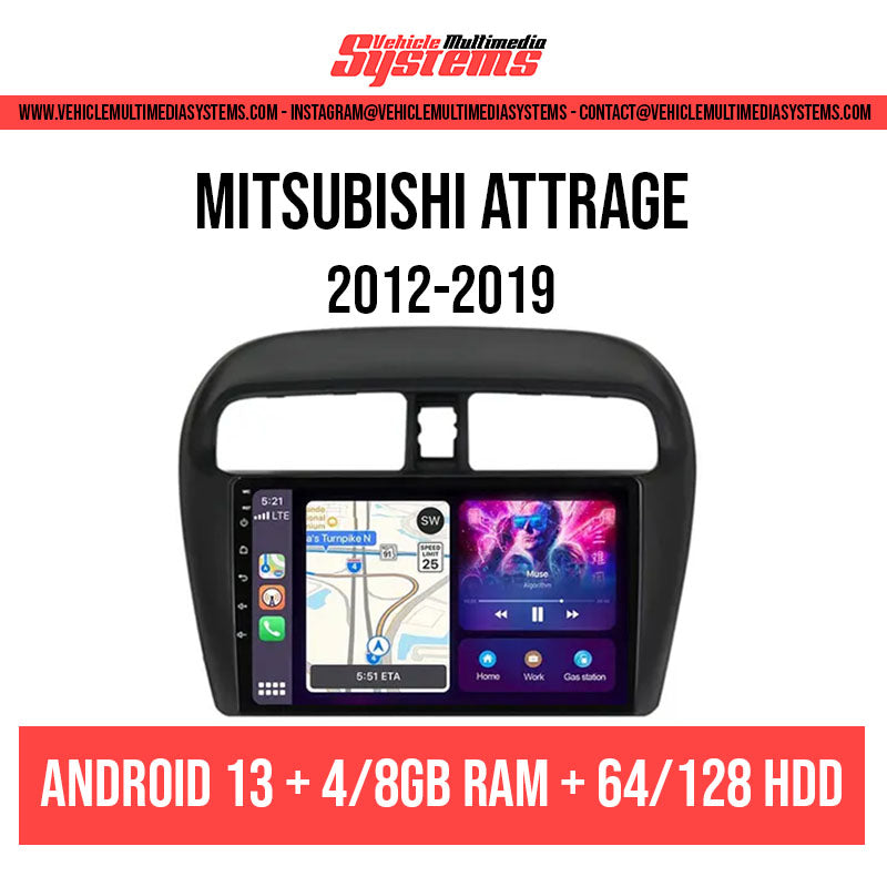 Mitsubishi Attrage | 2012-2019 | Android Screen– Vehicle Multimedia Systems