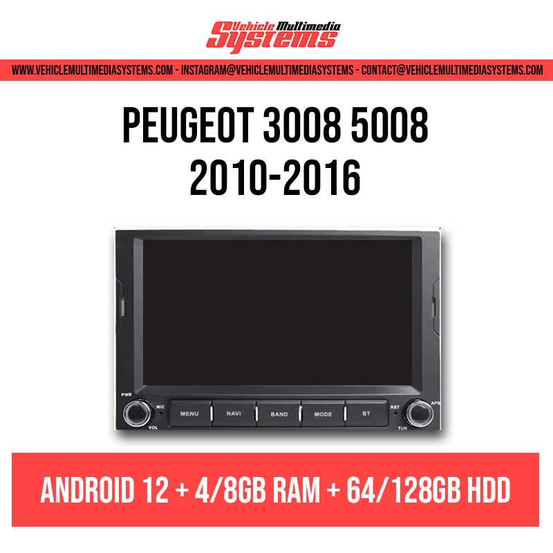 Peugeot 3008 5008 | 2010-2016 | Android Screen– Vehicle Multimedia Systems